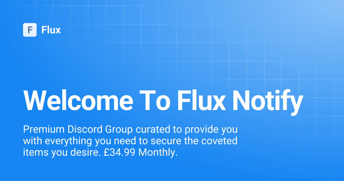 Welcome To Flux Notify | Flux